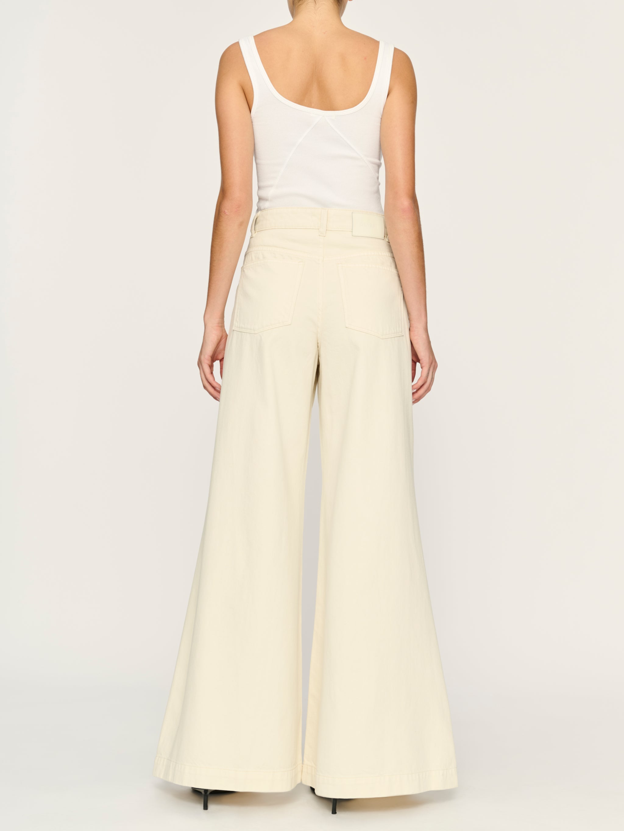 Lucila Ultra Wide Leg High Rise 33" | Flax | DL1961