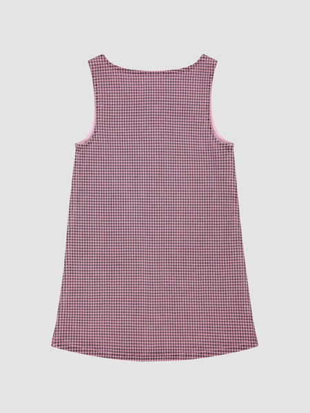 Hana Dress | Pink Houndstooth | DL1961 Premium Denim